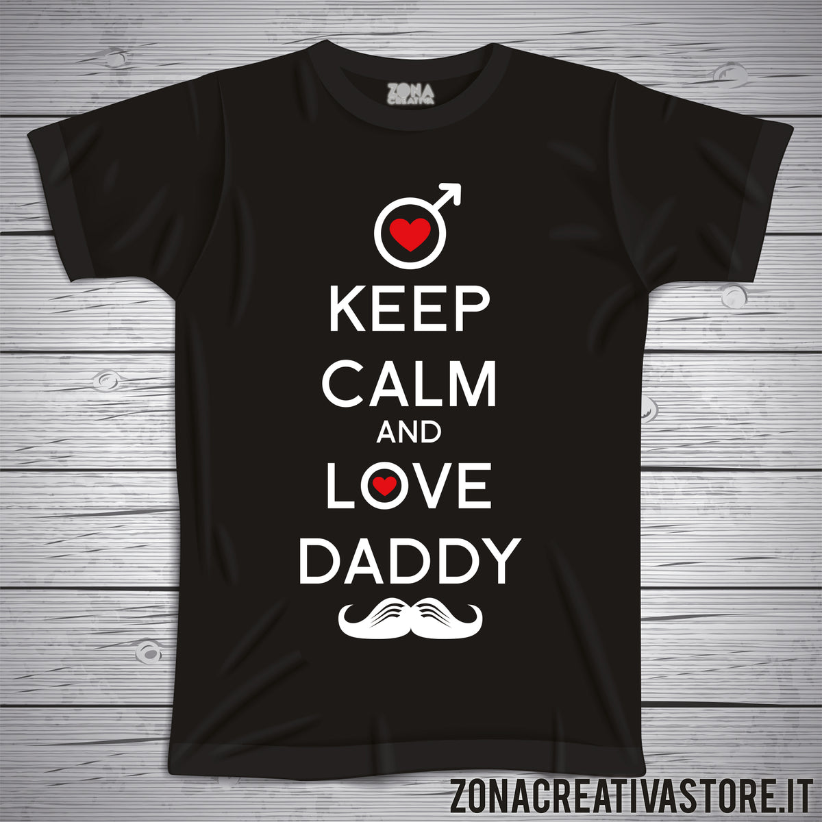 T-shirt papà KEEP CALM AND LOVE DADDY – zonacreativastore